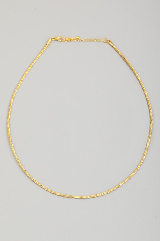 Gold Dipper Twisted Chain Necklace – Silver Dollar Boutique